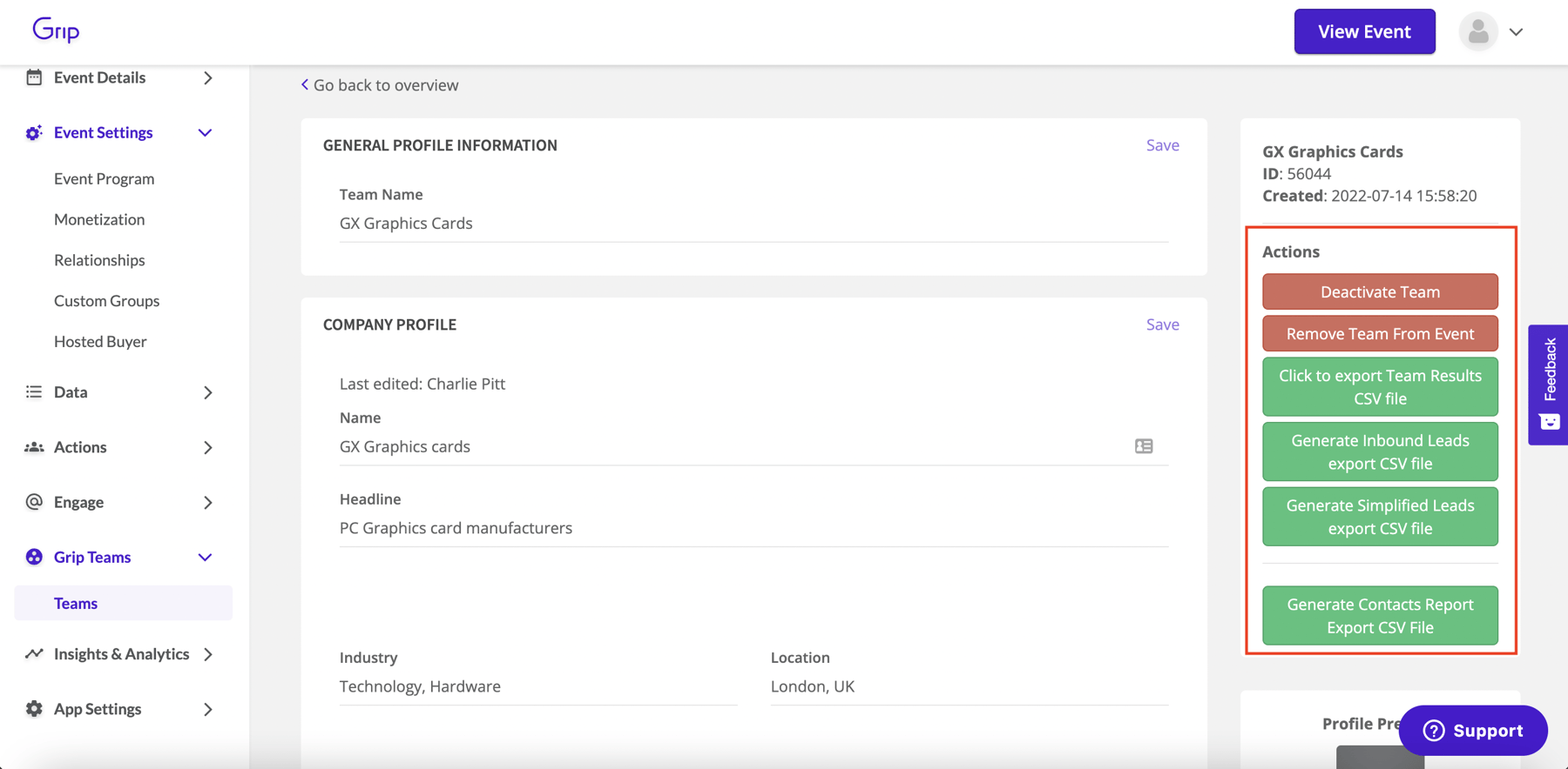How to set up Teams for event platform